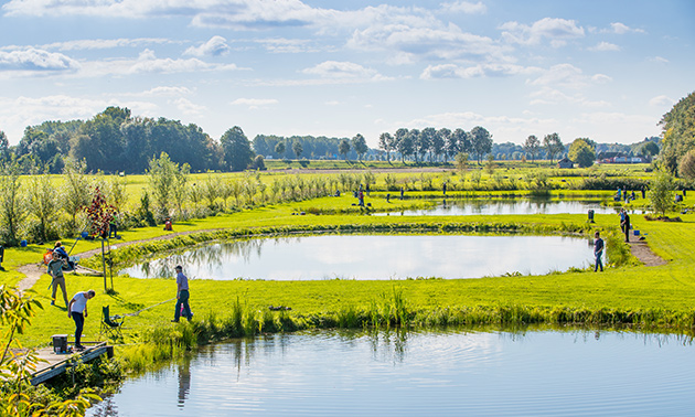 Forellenvijver H2O, Forelvissen (4,5 uur) + materiaalhuur en koffie ...