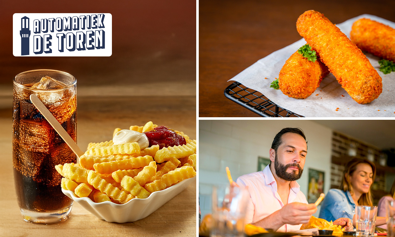 Automatiek De Toren, Patat + snack + saus + drankje voor afhaal bespaar ...