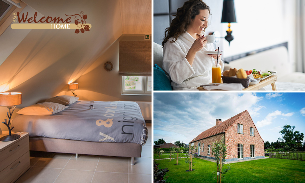 B&B Welcome Home, Overnachting voor 2 + ontbijt + welkomstdrankje ...