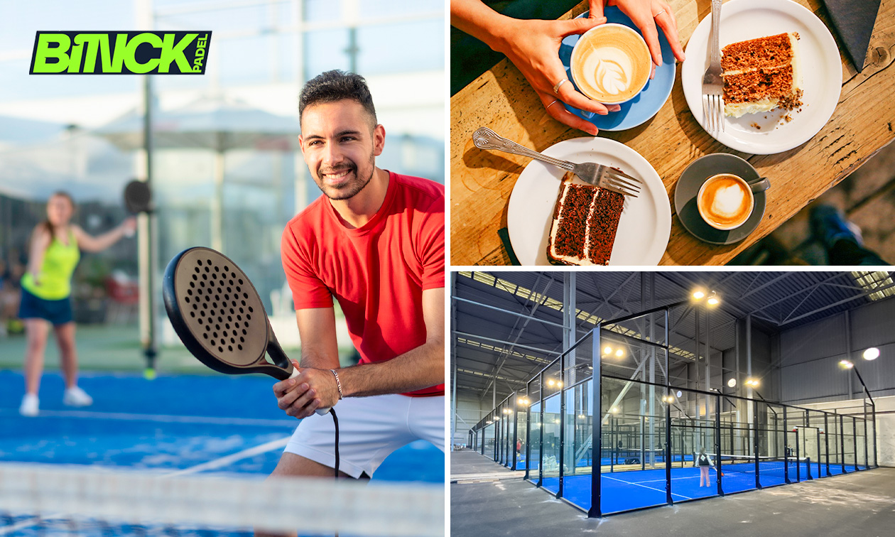 Binck Padel, 1,5 uur padellen (max. 4 personen) + evt. koffie/thee en gebak bespaar 53% in Den ...