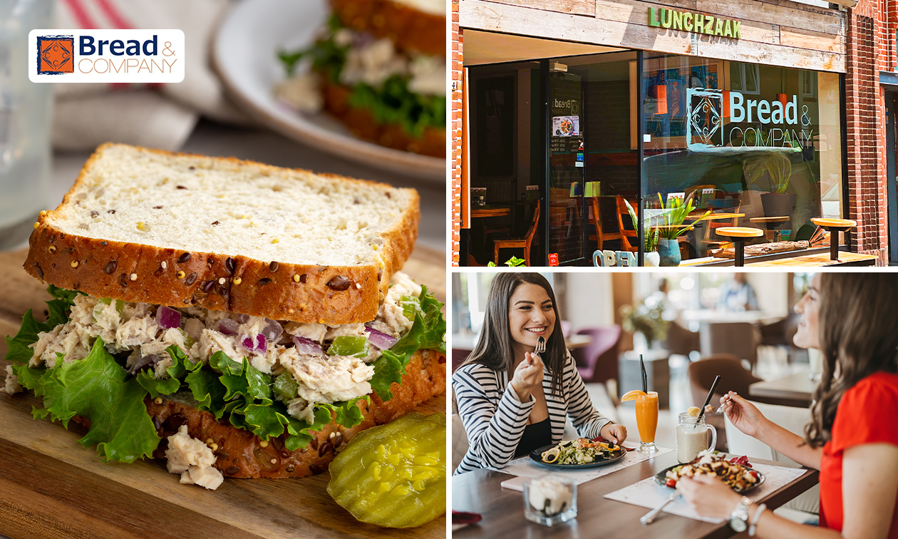 Bread & Company, 2-gangen lunchproeverij bij Bread & Company bespaar 50 ...