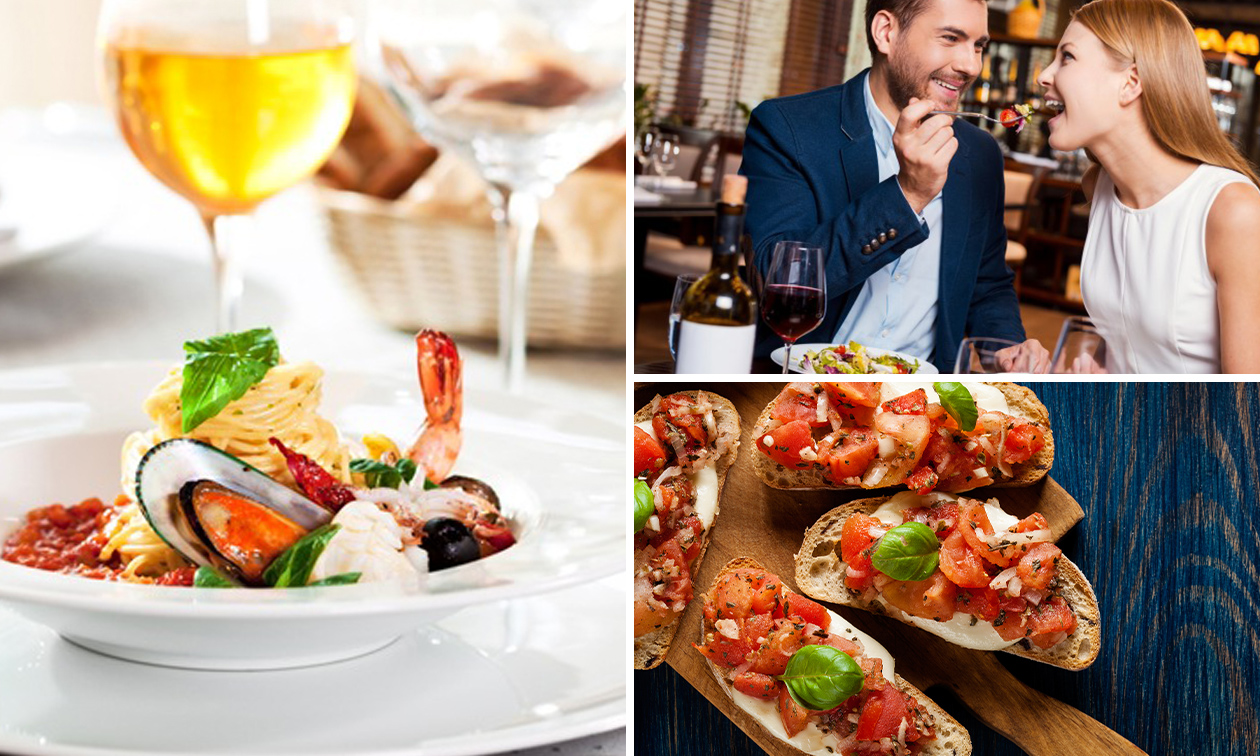 Bruschetta Mia, Italiaans 3-gangendiner à la carte of 4-gangen ...