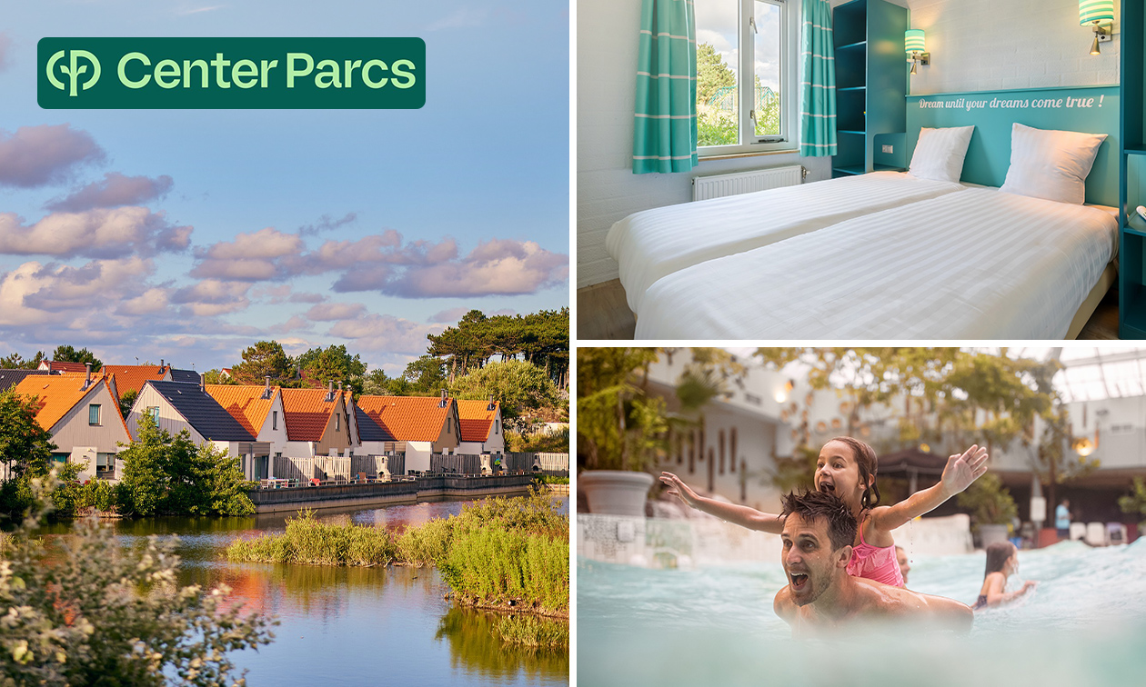 Center Parcs Zandvoort, 3, 4 of 7 overnachtingen voor 4 tot 6 personen in Center Parcs Zandvoort ...