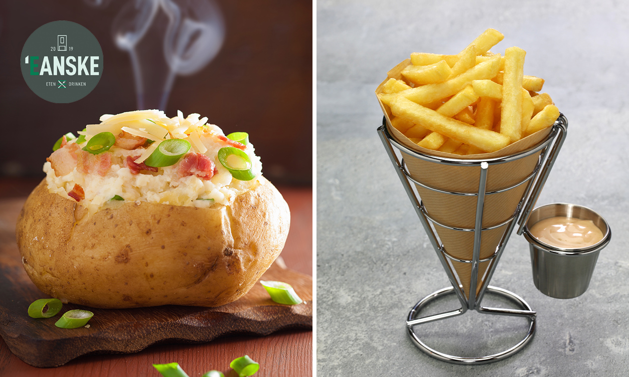 Eanske Eten & Drinken, Gepofte aardappel met toppings voor afhaal bij Eanske bespaar 50% in ...