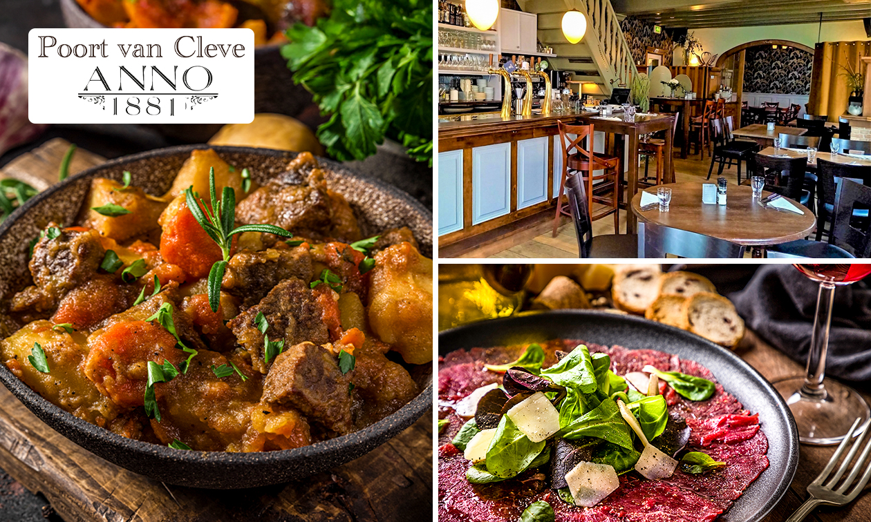 Eetcafé Poort van Cleve Grave, 3-gangendiner à la carte in hartje Grave ...