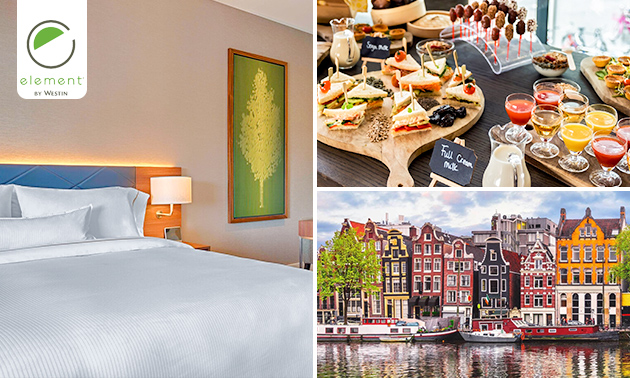 Element Amsterdam Hotel, Overnachting voor 2 + ontbijt + diner in ...