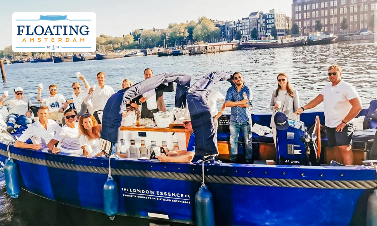Floating Amsterdam, Rondvaart (1 uur) door Amsterdam + 3 drankjes ...