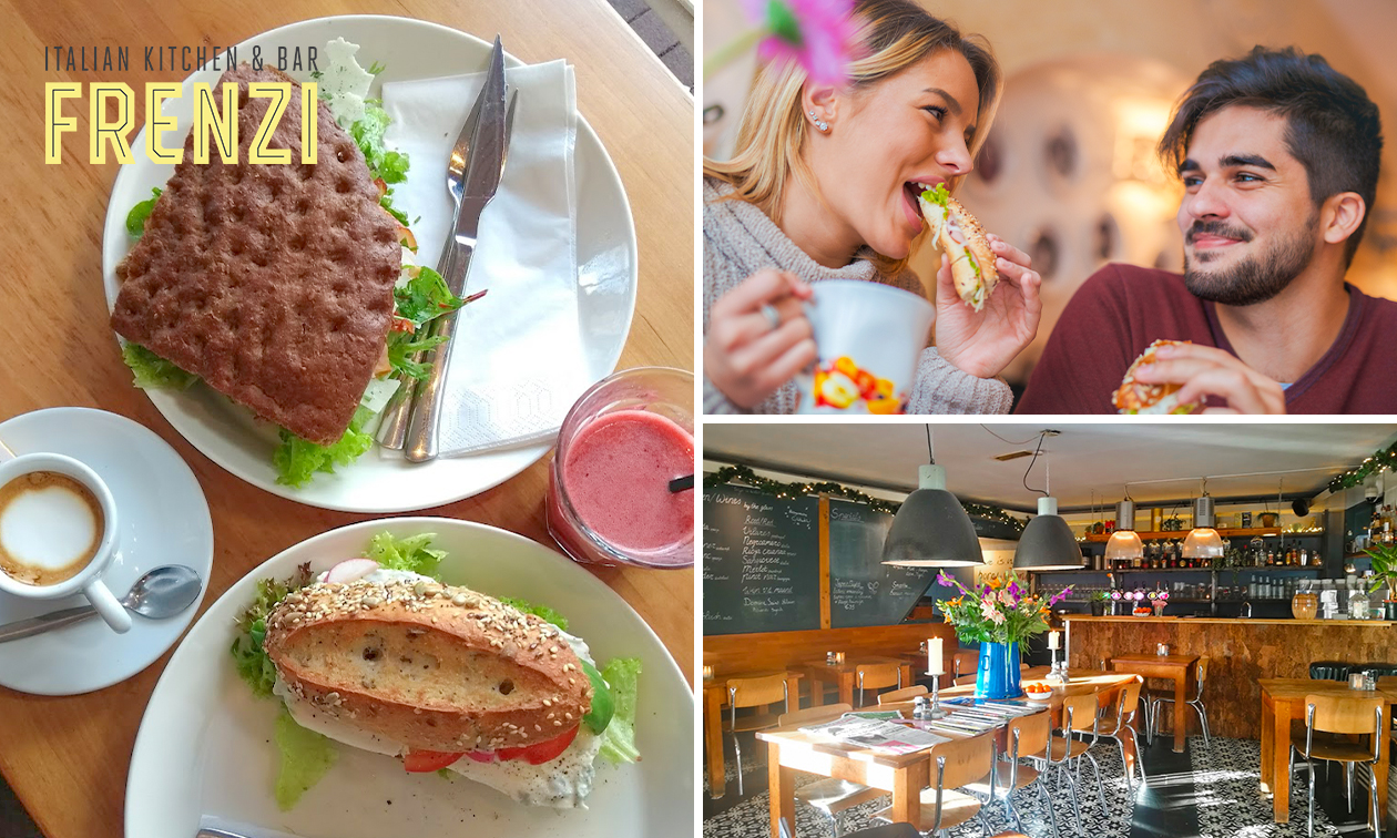 Frenzi, Italiaanse 2-gangen keuzelunch met uitzicht over de Amstel ...