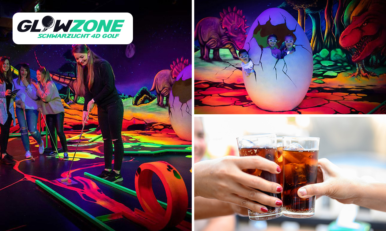 GlowZone Mönchengladbach, Adventure Minigolf mit Hollywood-Flair + Getränk bei GlowZone ...