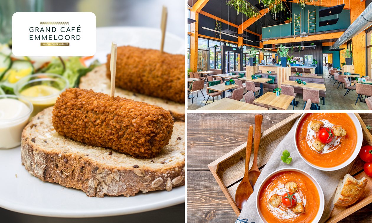 Grand Café Emmeloord, 2-gangen keuzelunch bespaar 48% in Flevoland via ...