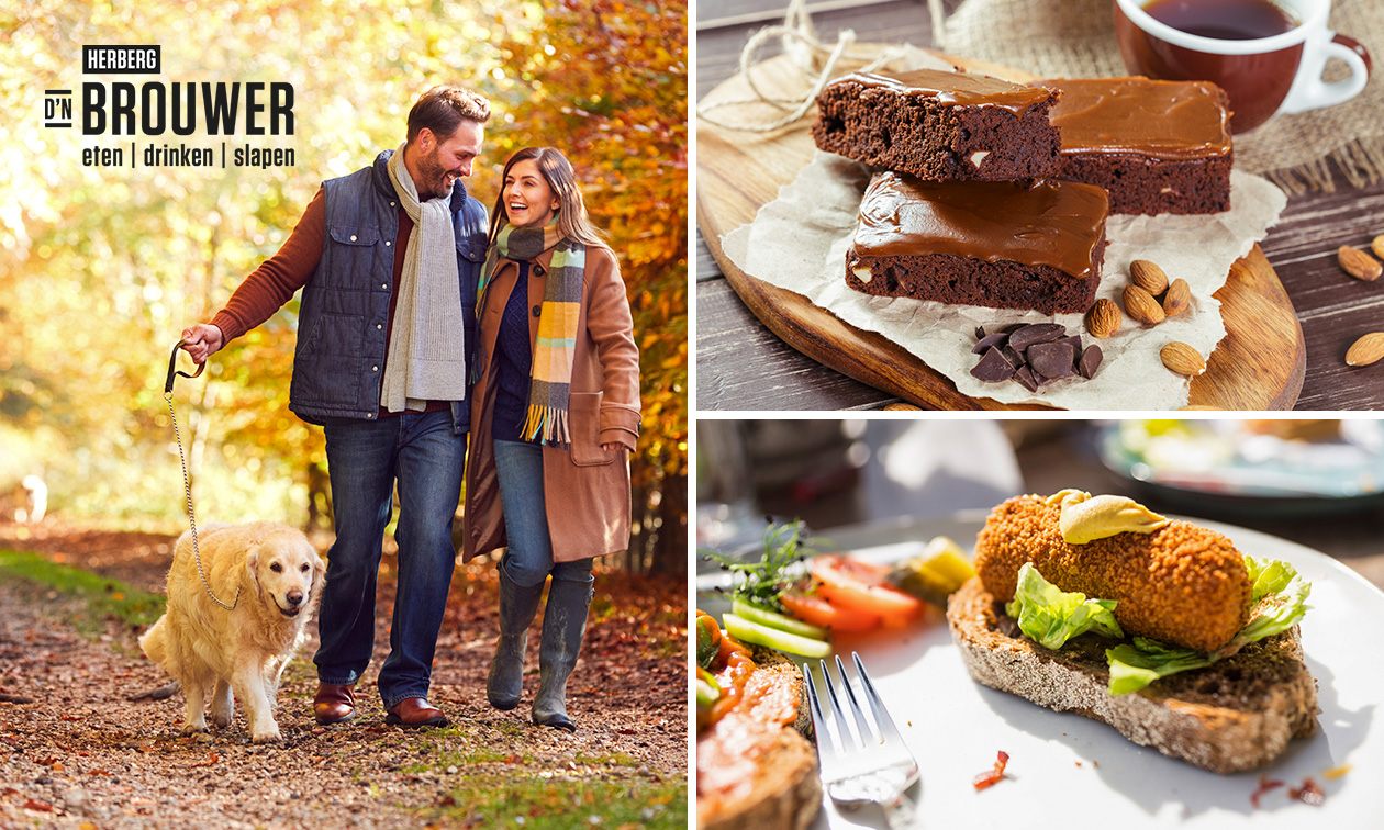 Herberg d'n Brouwer, Wandel- of fietsarrangement + warme drank met ...