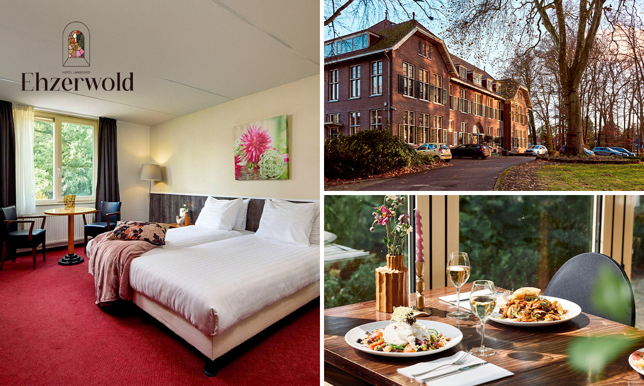 Hotel Landgoed Ehzerwold, Overnachting(en) voor 2 + onbijt + late check ...