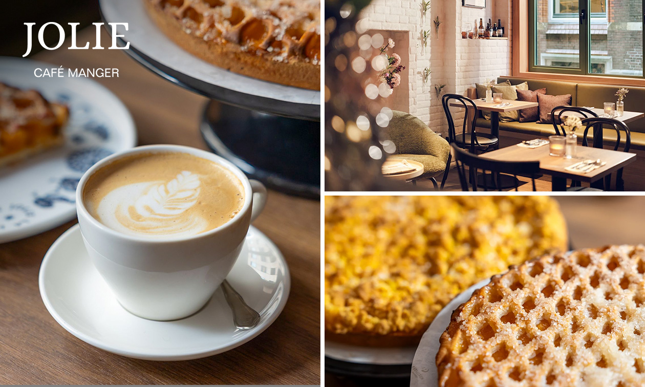 Jolie Café Manger, Versgebakken vlaai naar keuze + koffie of thee in ...