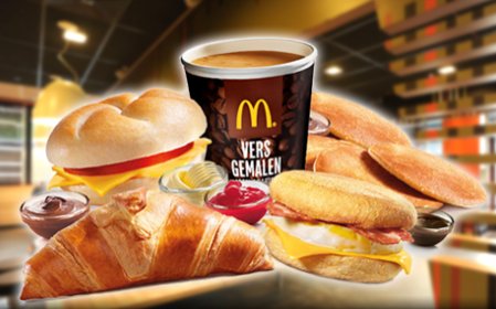 McDonalds Tilburg Centrum, Bij McDonald's Tilburg een compleet ontbijt ...