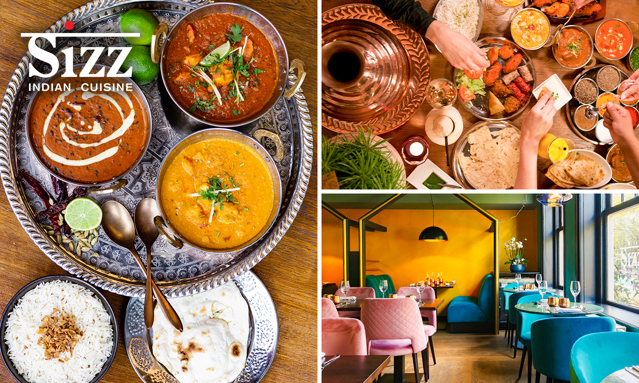 Restaurant Sizz, Indiaas 2- of 3-gangendiner à la carte bespaar 41% in ...