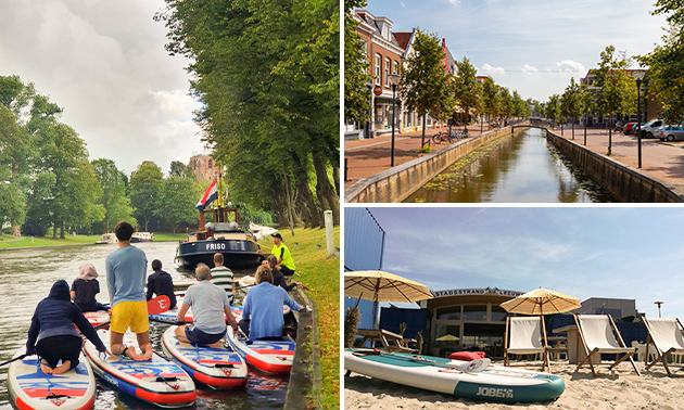 Stadsstrand Leeuwarden, Suppen (1,5 uur) + drankje in hartje Leeuwarden ...