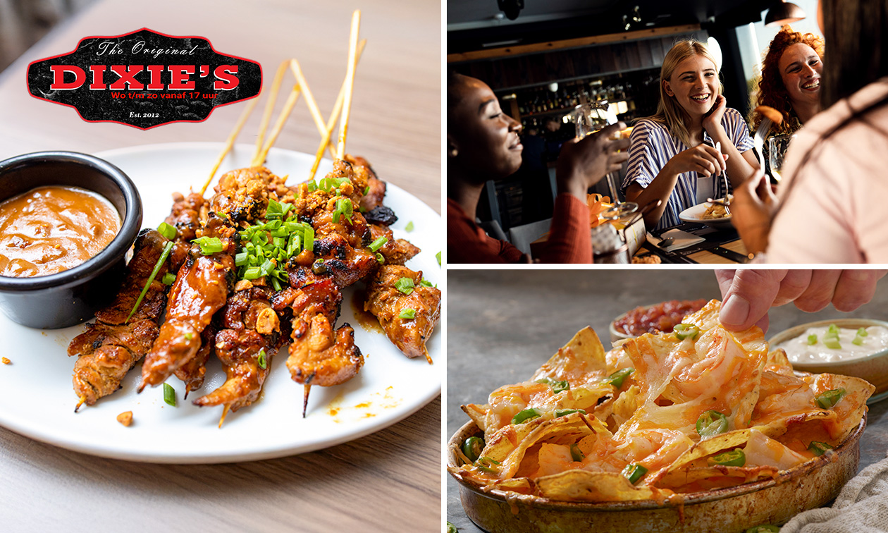 Steakhouse Dixie's, Amerikaans 3-gangendiner met vrije keuze van de ...