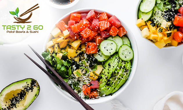 Tasty 2 Go, Afhalen: pokébowl + fris bij Tasty 2 Go bespaar 33% in ...
