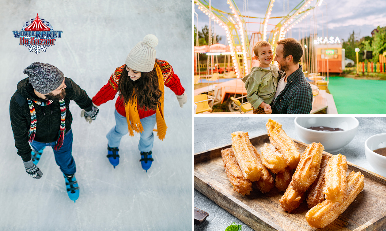 Winterpret De Bazaar Beverwijk, Entree incl. huur schaatsen, drankje, snack en meer bespaar 35% ...