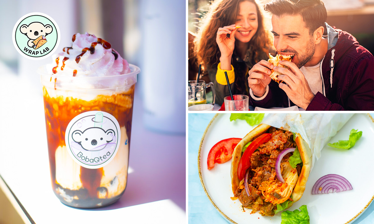 Wrap Lab, Wrap of loaded fries + bubble tea naar keuze bespaar 37% in ...